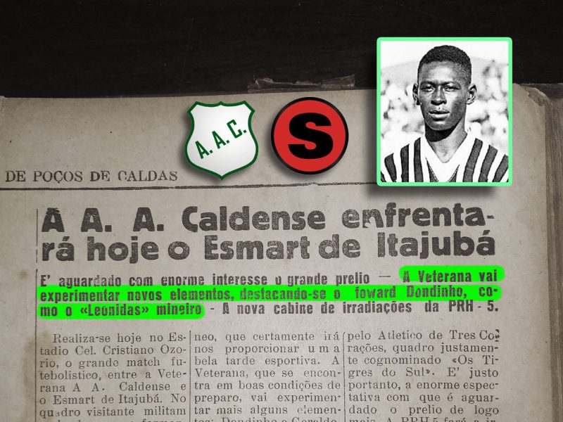 Dondinho, pai de Pelé, atuou pela Caldense em 1945
